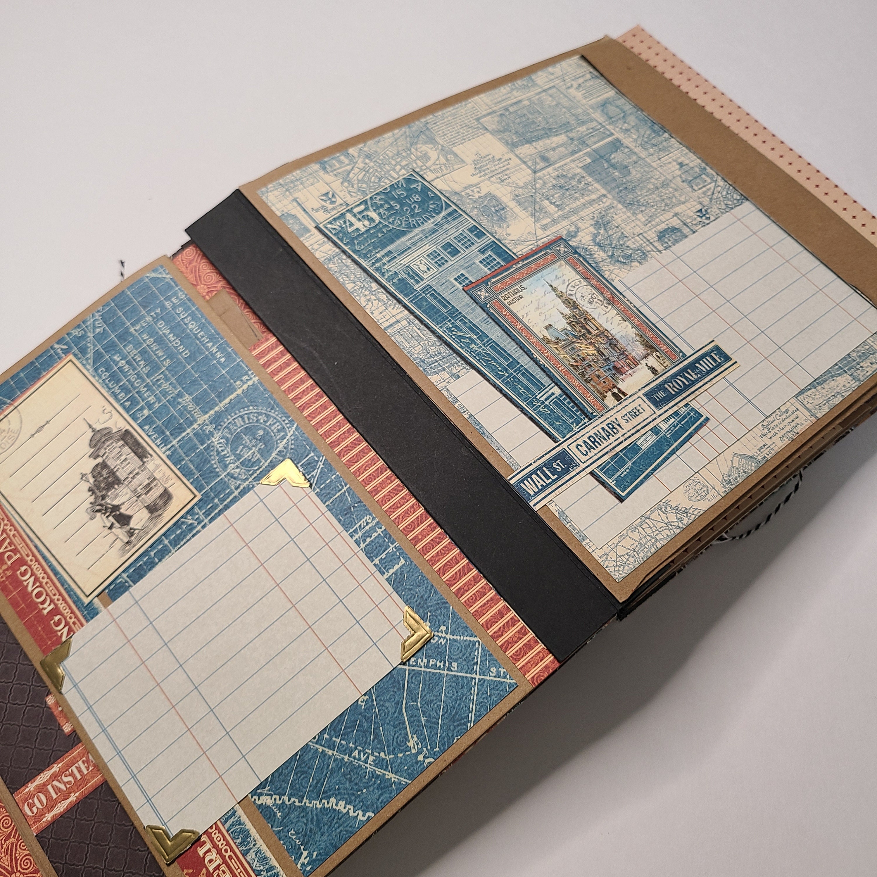 Handmade Folio Album Scrapbook Ready for Photos Graphic 45 City Scapes ...