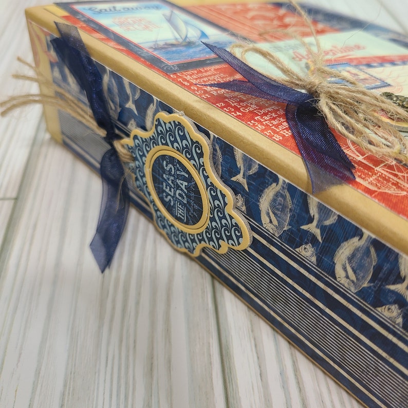 Handmade Mini Album Scrapbook - Ready for Photos - Seas the Day Graphic ...