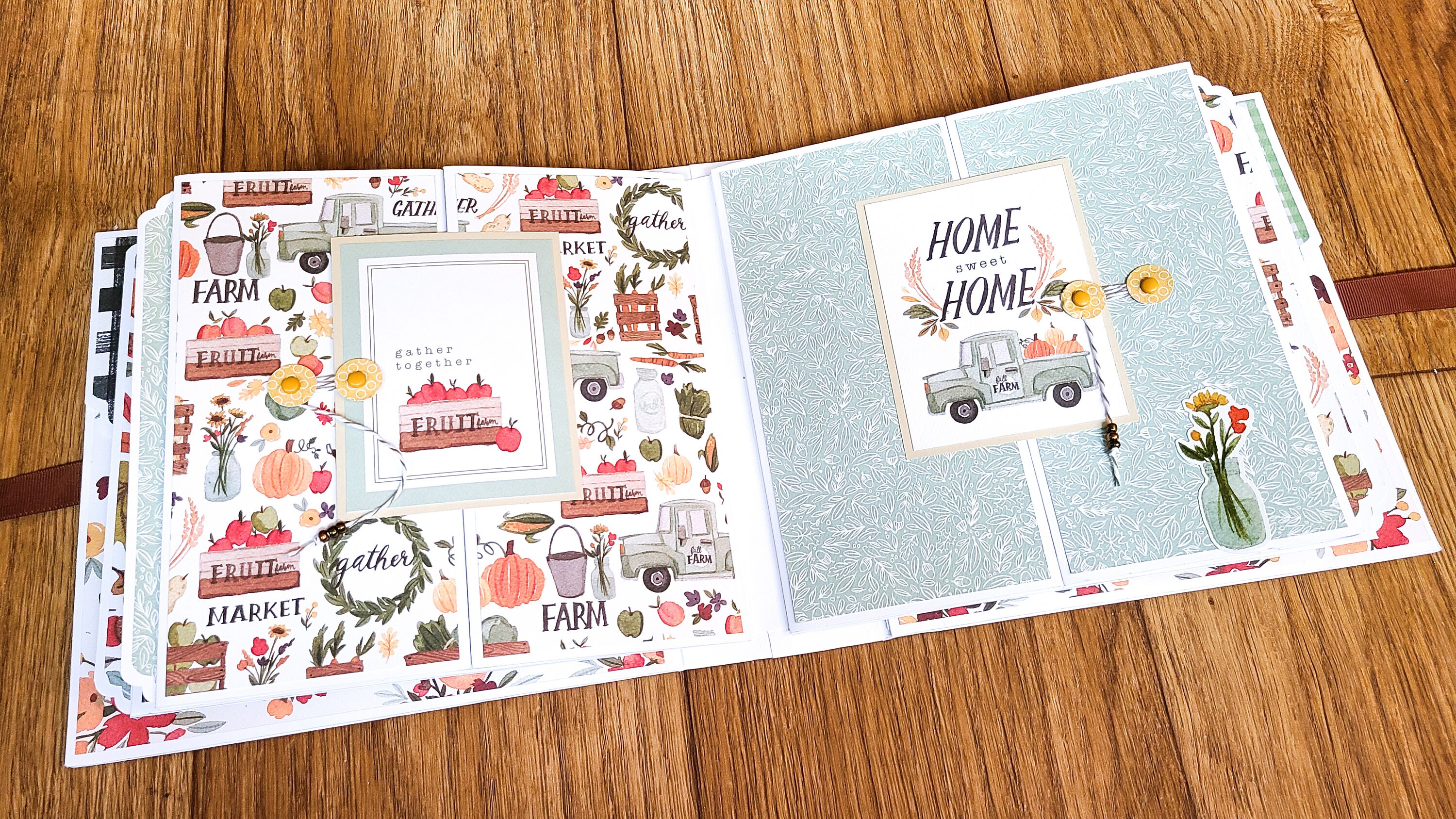 Handmade Mini Album Scrapbook - Ready for Photos - Carta Bella Happy ...