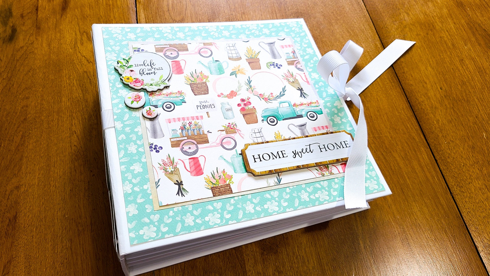 Handmade Mini Album Scrapbook - Ready for Photos - Carta Bella Spring ...