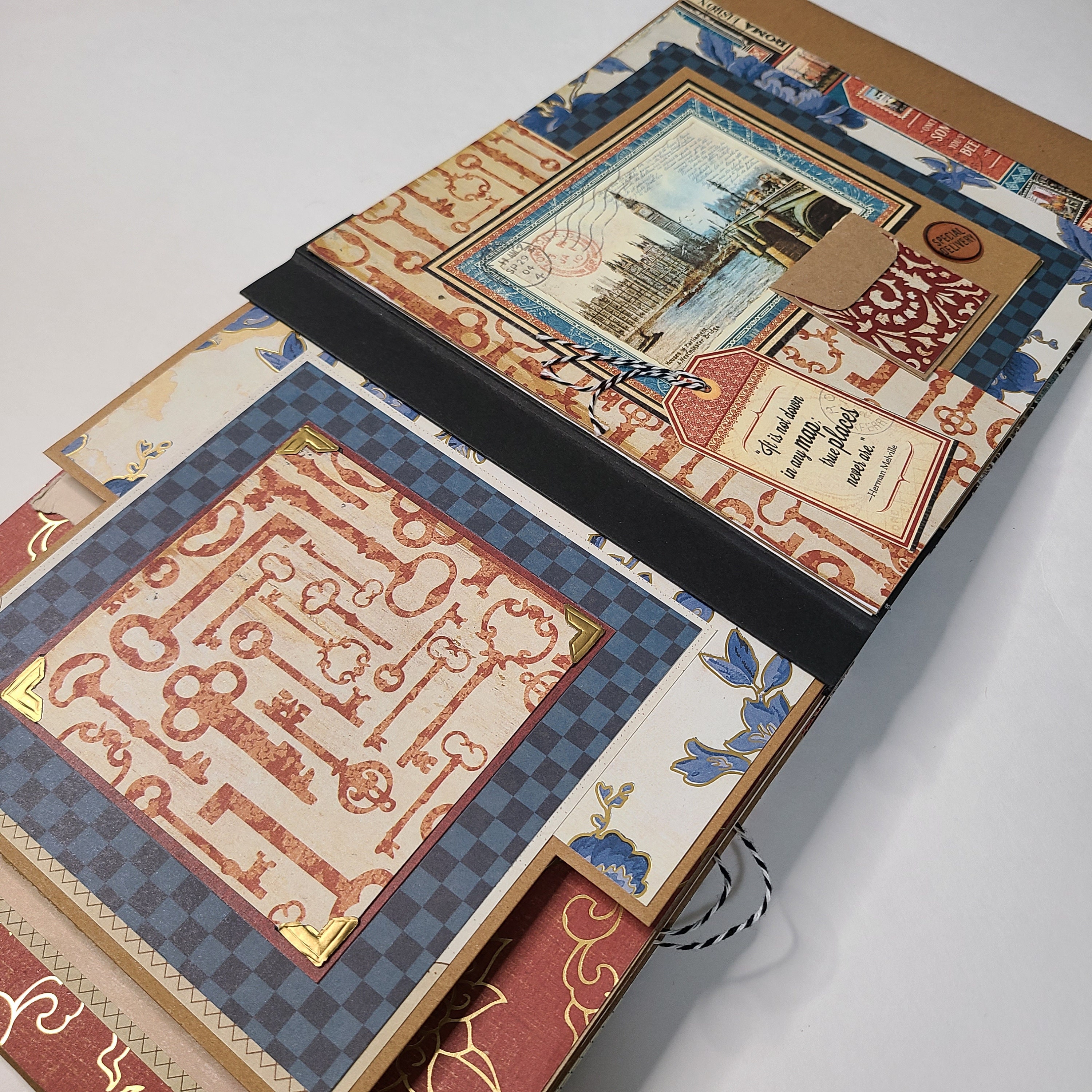 Handmade Folio Album Scrapbook Ready for Photos Graphic 45 City Scapes ...