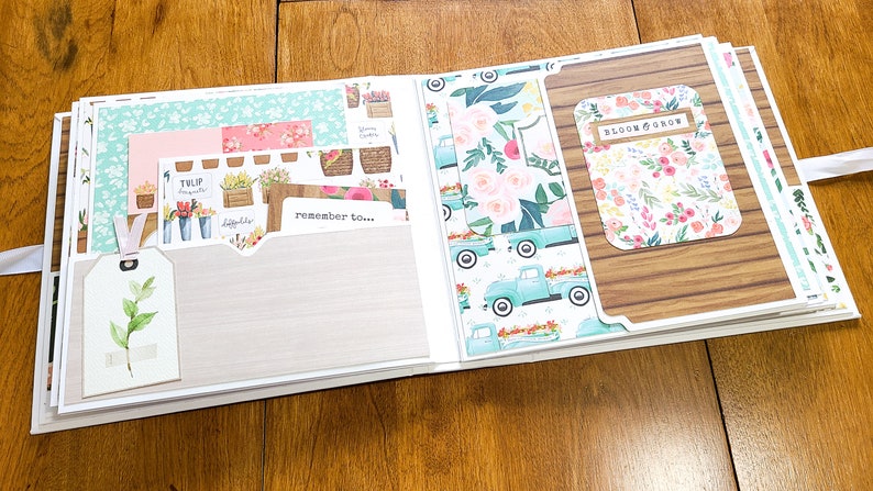 Handmade Mini Album Scrapbook - Ready for Photos - Carta Bella Spring ...