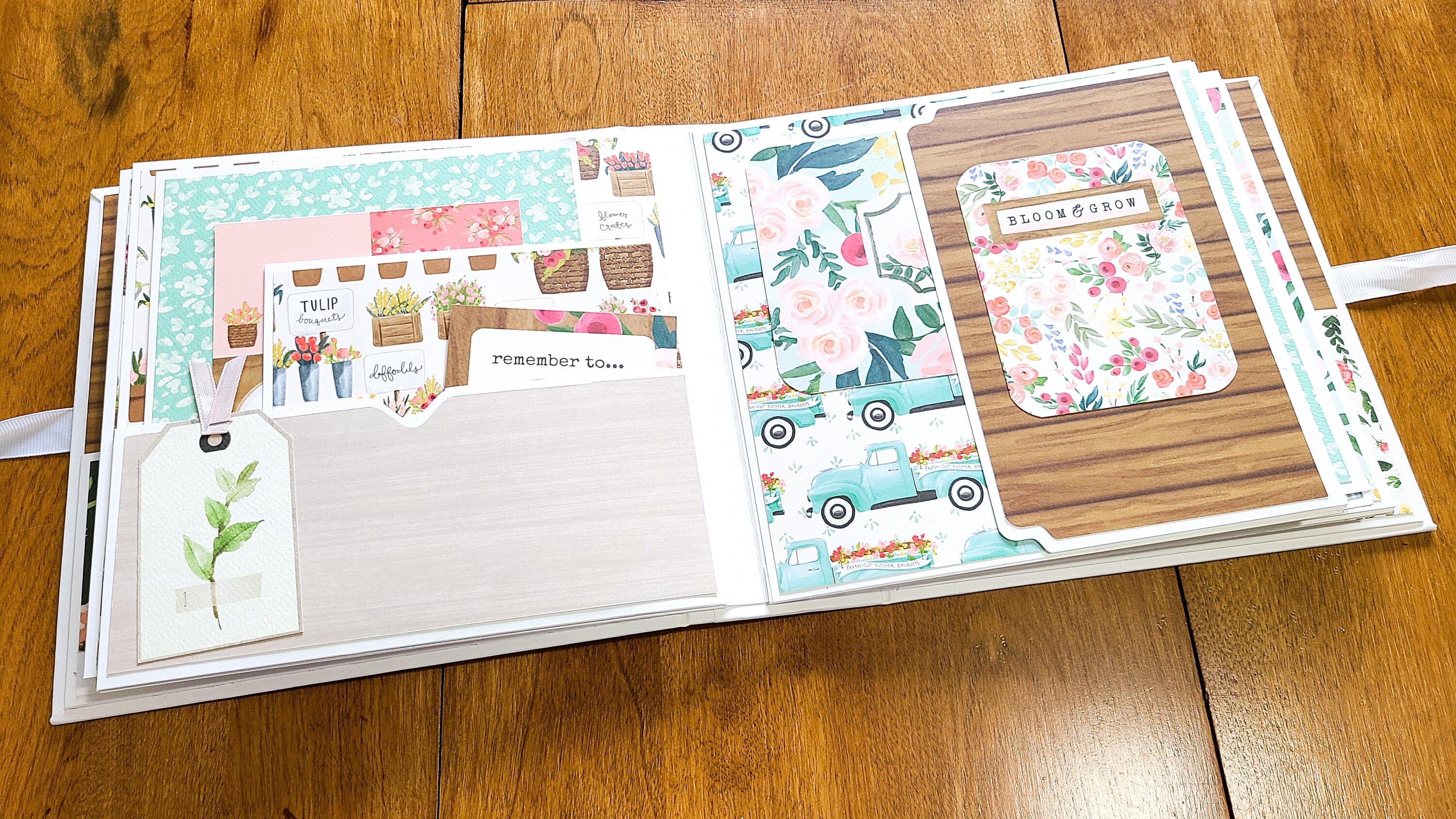 Handmade Mini Album Scrapbook Ready for Photos Carta Bella Spring ...