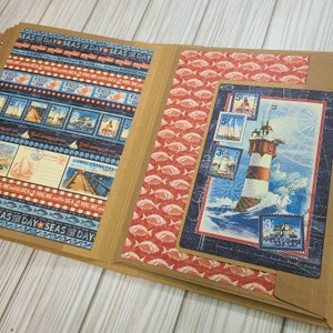 Handmade Mini Album Scrapbook - Ready for Photos - Seas the Day Graphic ...