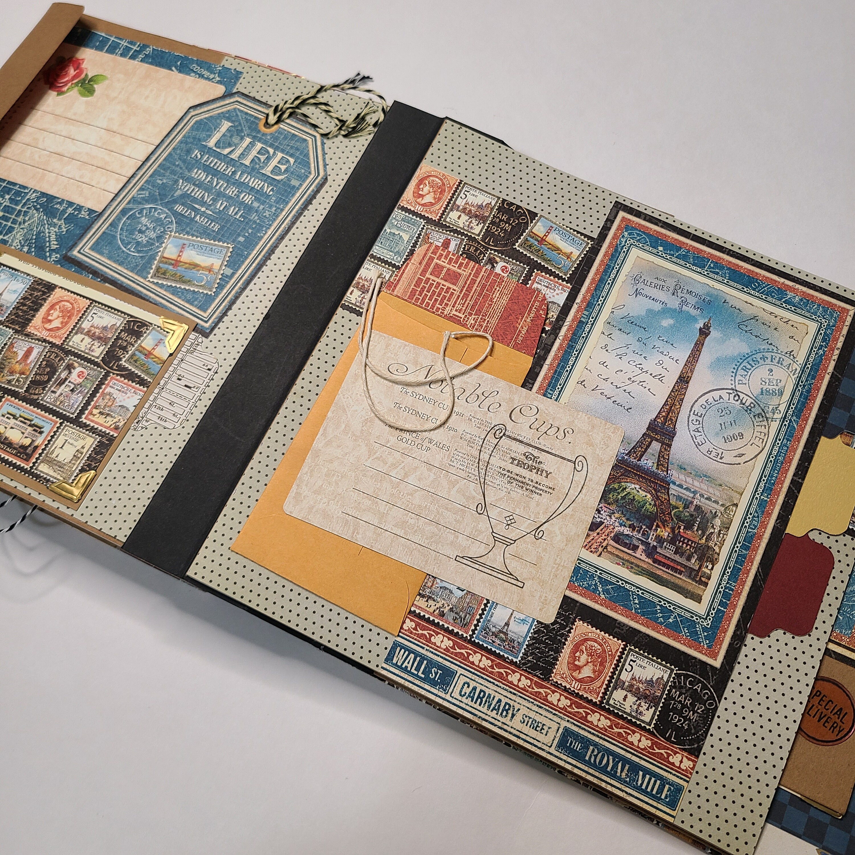 Handmade Folio Album Scrapbook Ready for Photos Graphic 45 City Scapes ...
