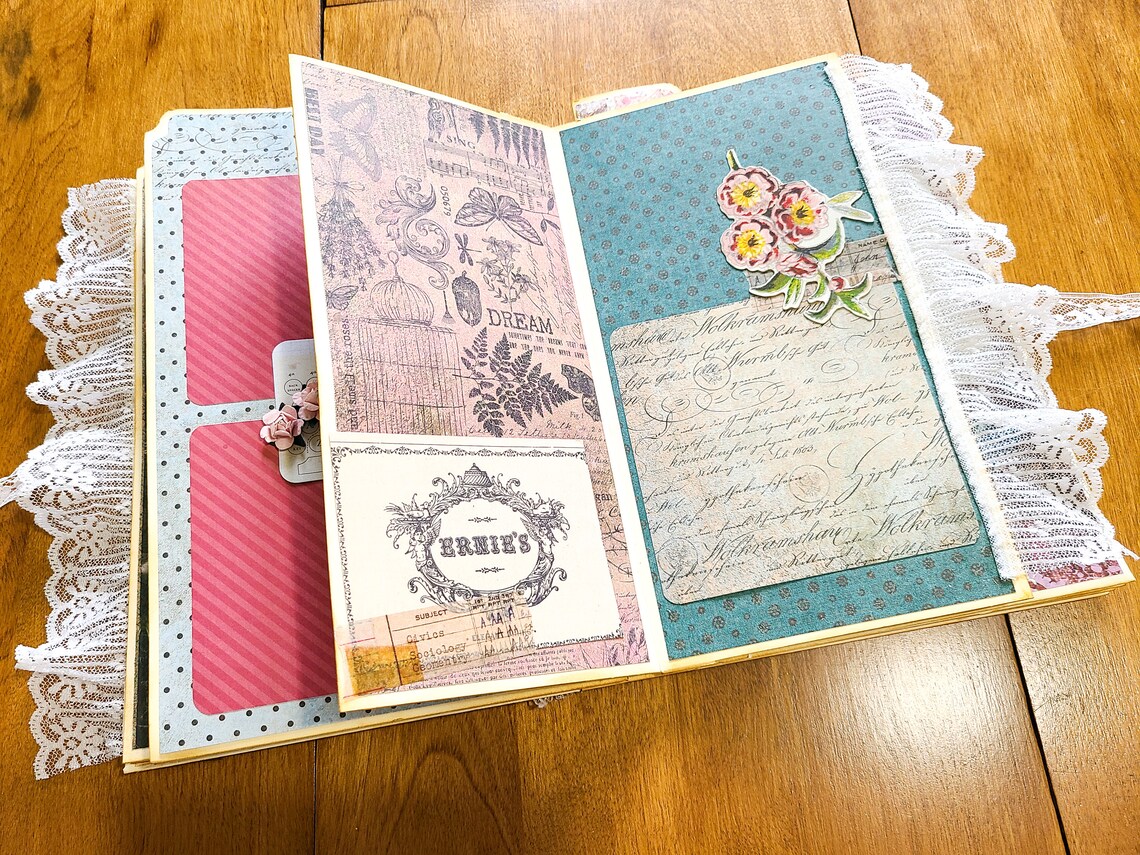 Handmade Mini Album Scrapbook Ready for Photos Nature - Etsy