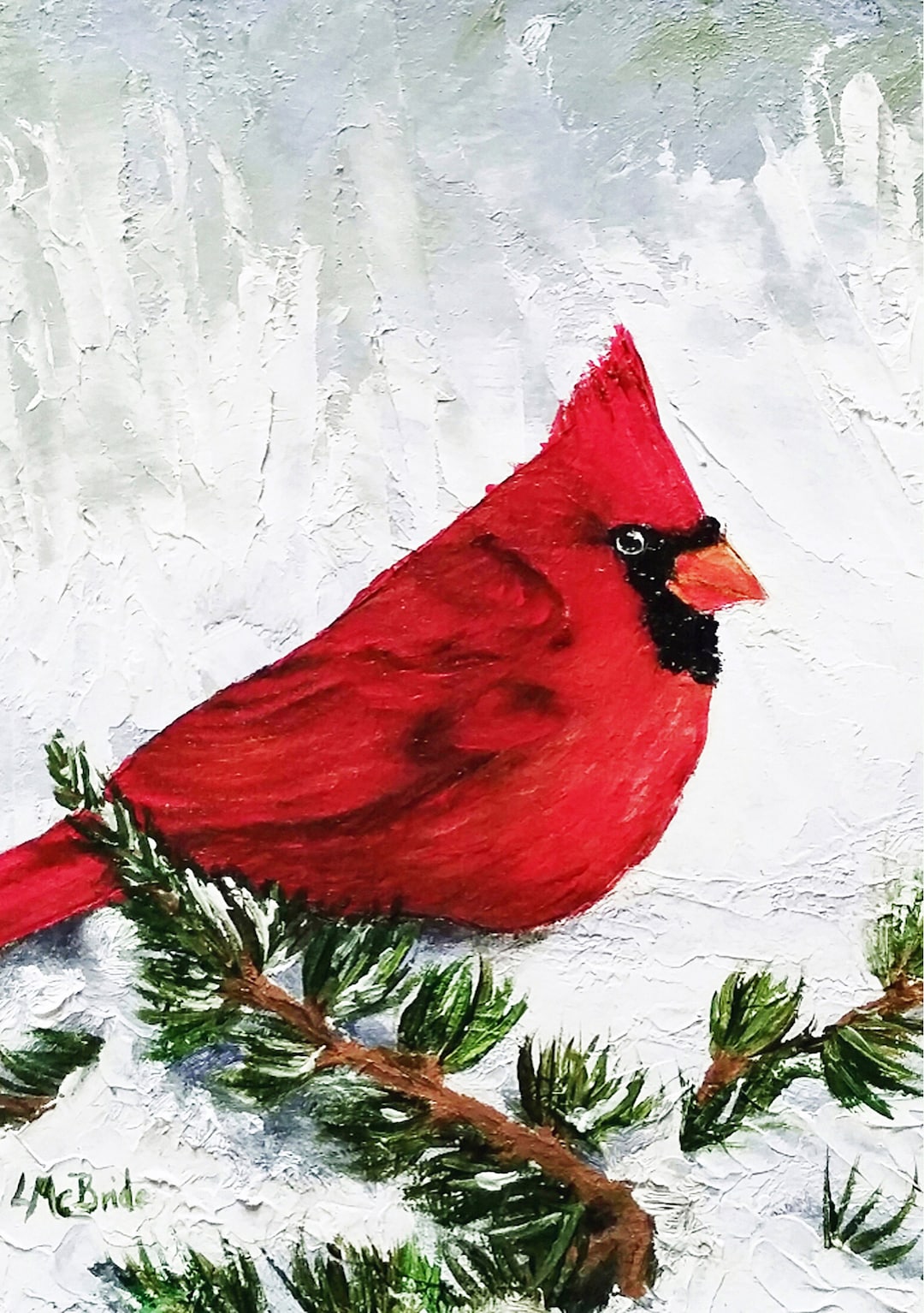 Cardinal Redbird Fine Art Prints, Reproduction of My Original Painting ...