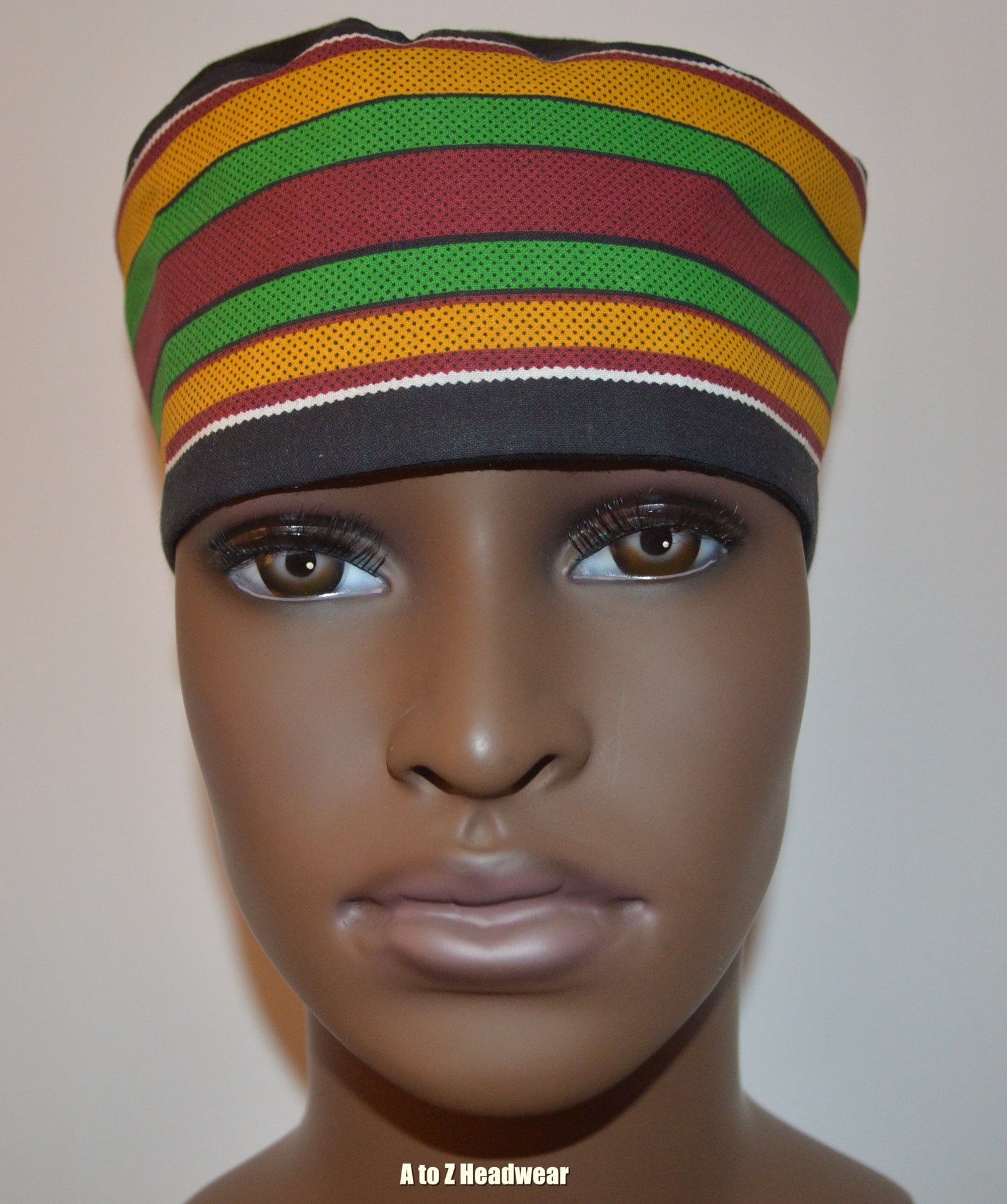 African Kente Stripped Black Hat Kufi Cap Etsy