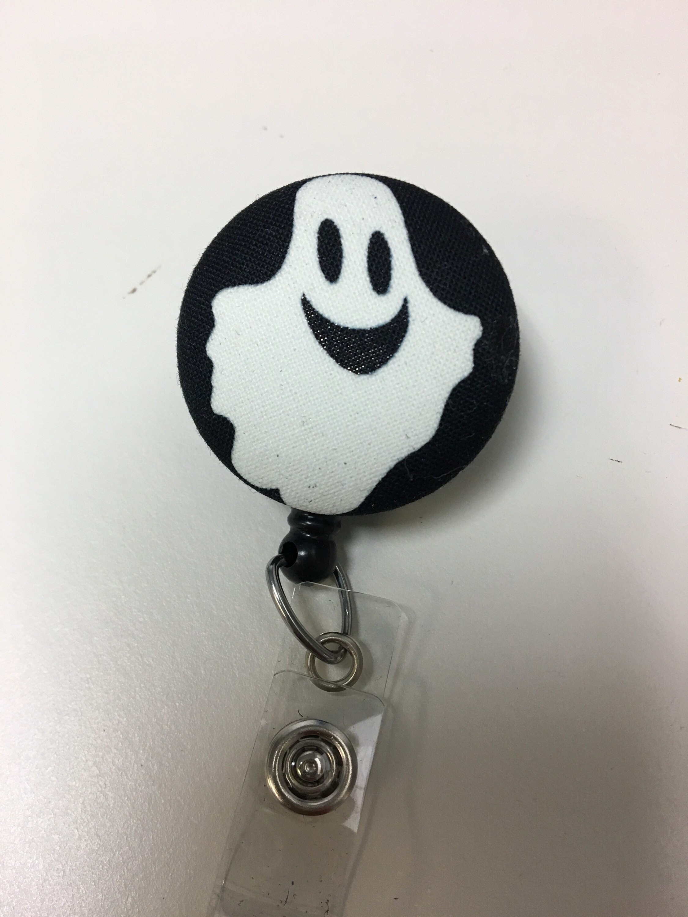 Halloween Ghosts Boo Badge ID Holders Fabric Covered - Etsy