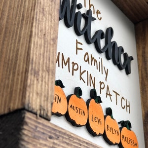 Personalized Pumpkin Patch Sign Fall Sign .names on Pumpkins Last Name ...