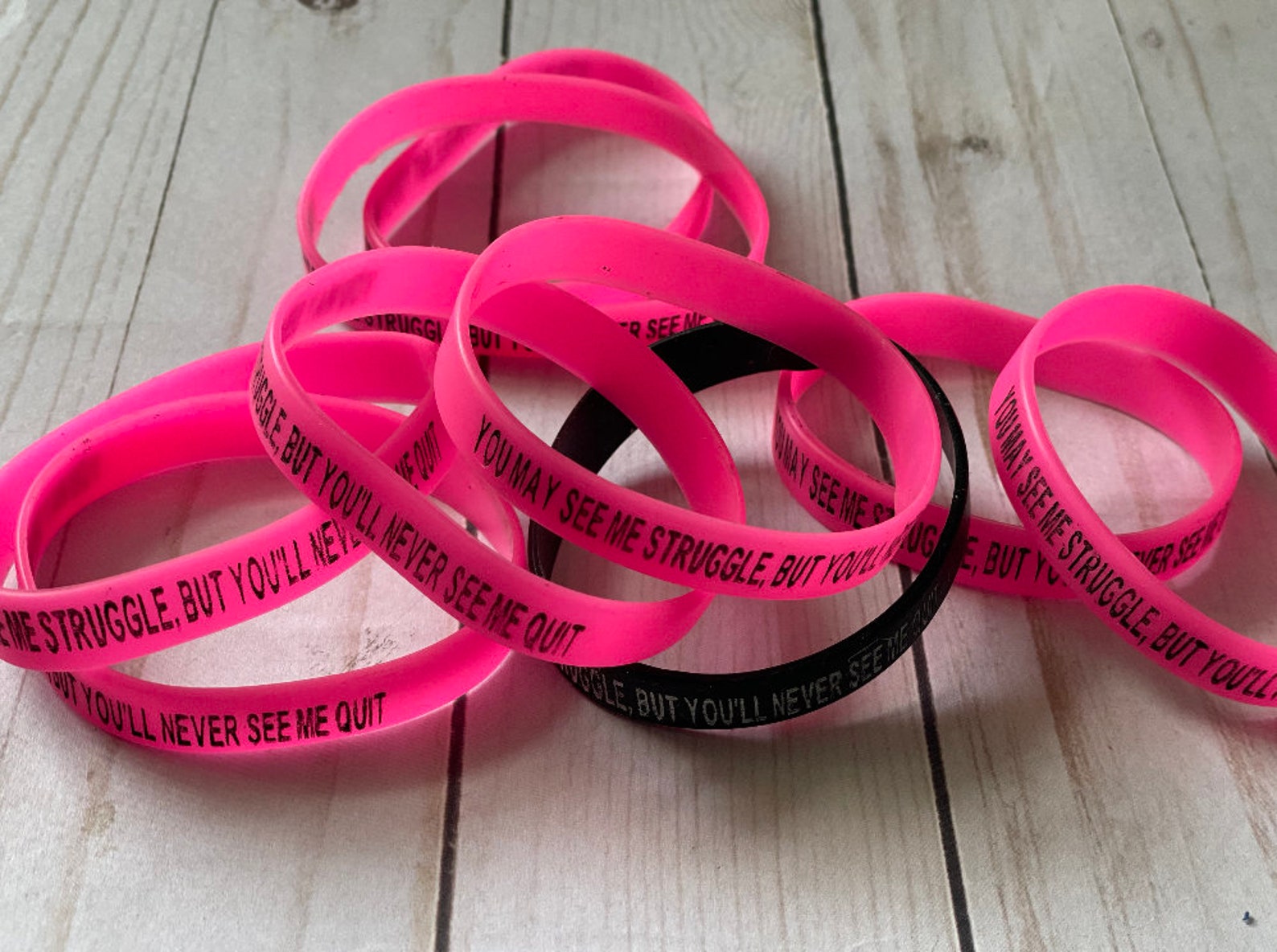 Personalized Silicone Bracelet Motto Bracelet inspiration | Etsy