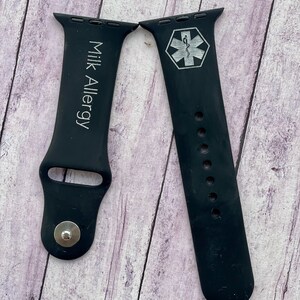 Personalized Medical Alert Watch Band Compatible With Apple - Etsy