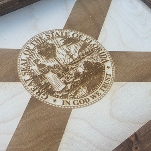 Engraved and Framed Wood Florida Flag, Florida Lover, Florida Gift - Etsy