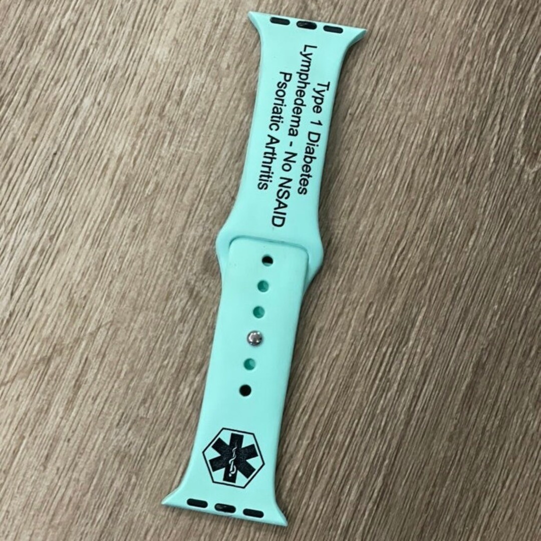 Personalized Medical Alert Watch Band, Compatible With Apple, Fitbit ...