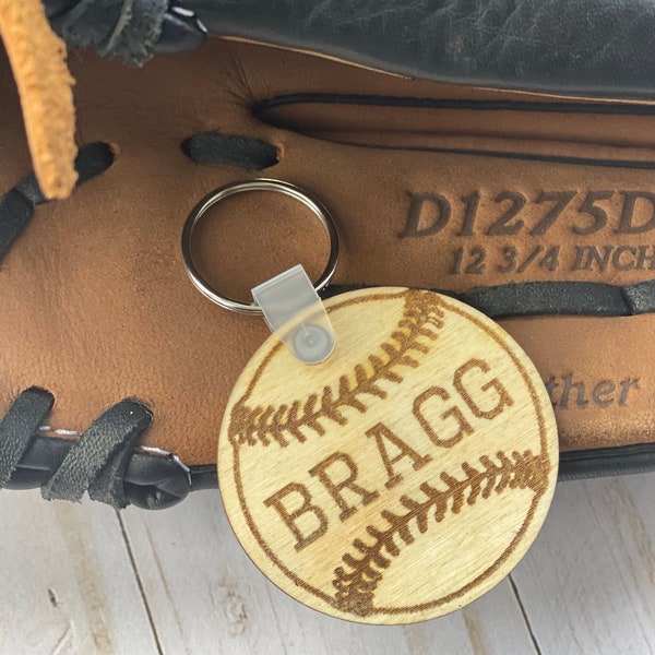 Baseball Keychain - Etsy