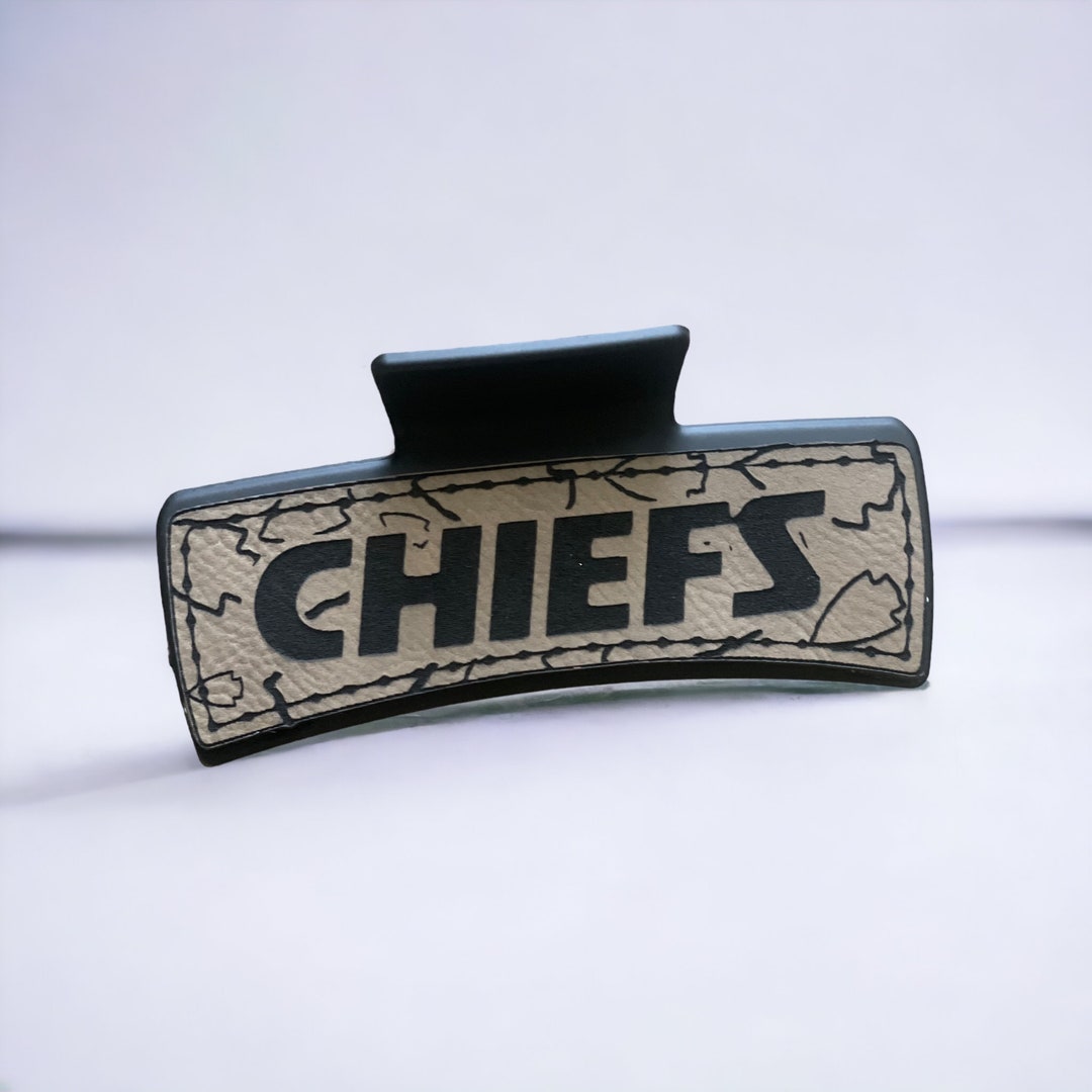 Chiefs Leatherette Hair Clips, Leather Hair Clips, KC Hair Clips ...