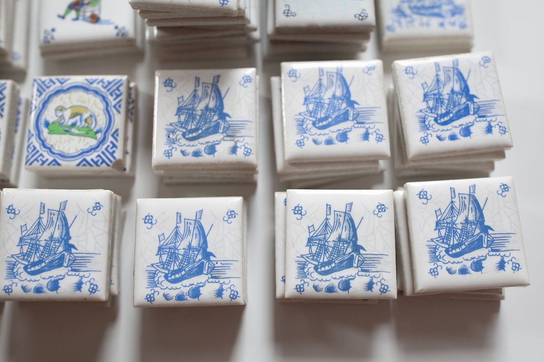 Vintage Tile - Small Tile - Dutch Tile - Netherlands- Porcelain Tile ...