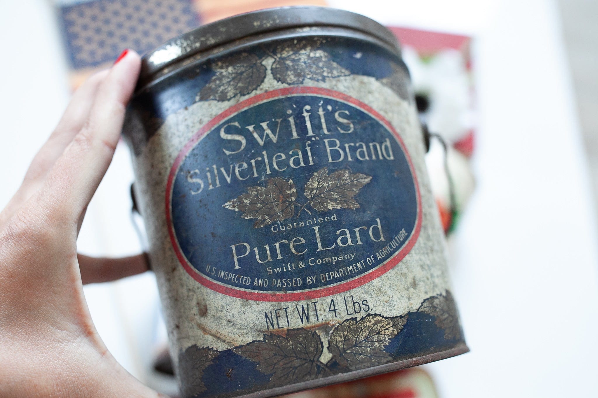 Frosty Morn Lard Tin