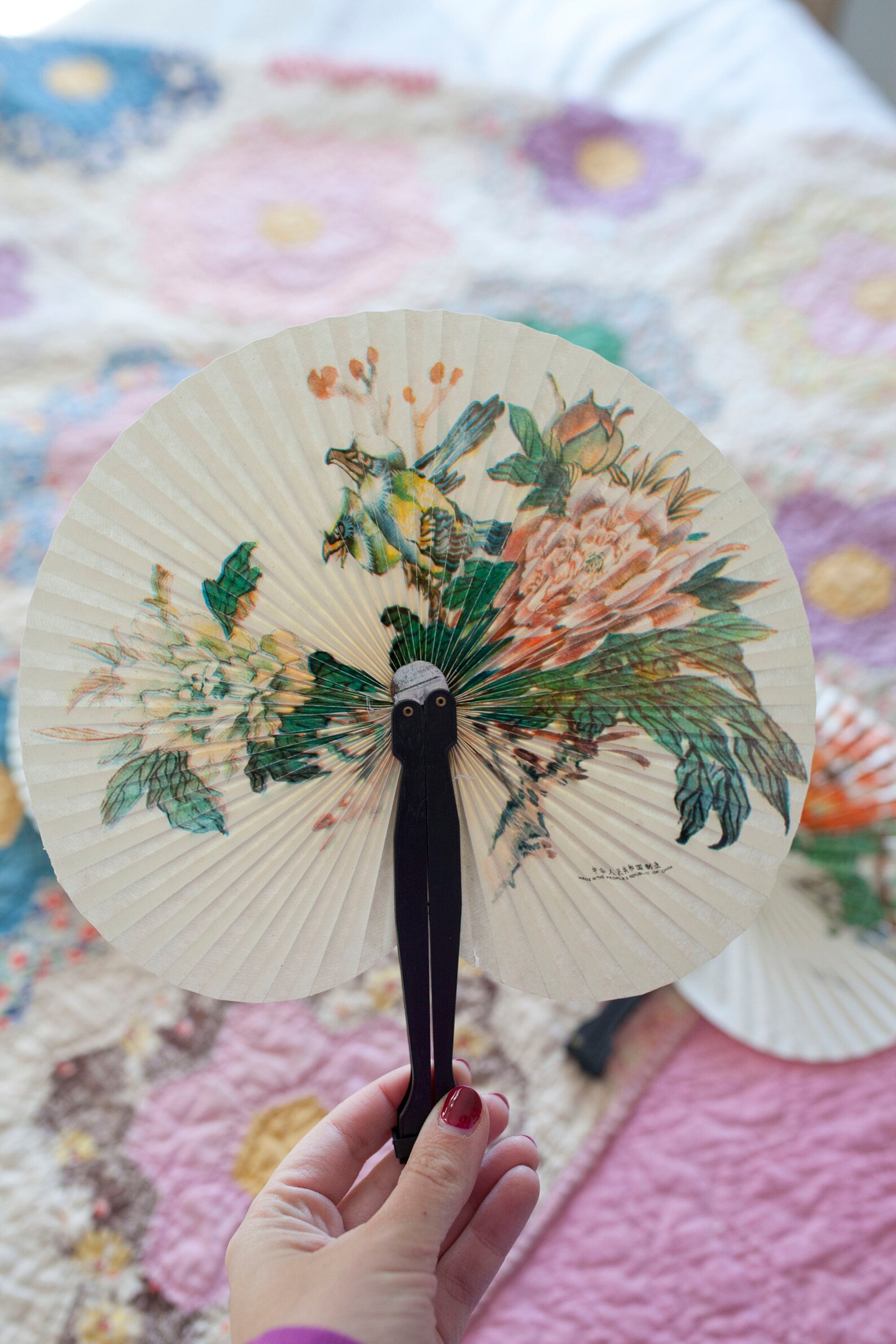 Vintage Paper Fan Paper Folding Fan - Etsy