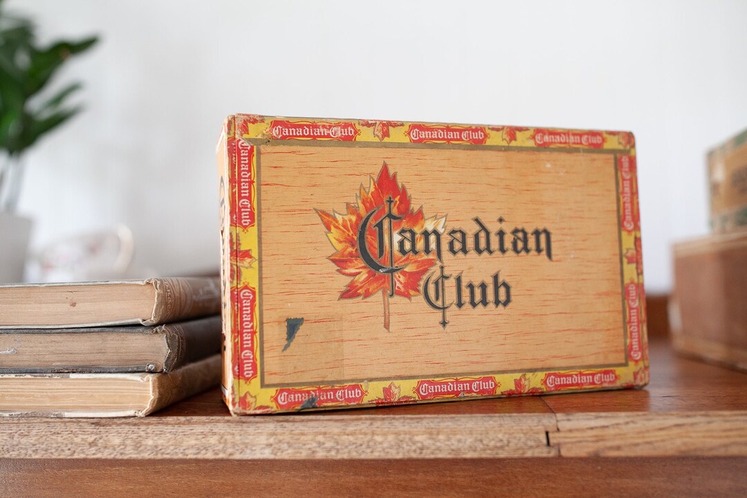 Vintage Cigar Box- Canadian Club Cigar Box - Etsy