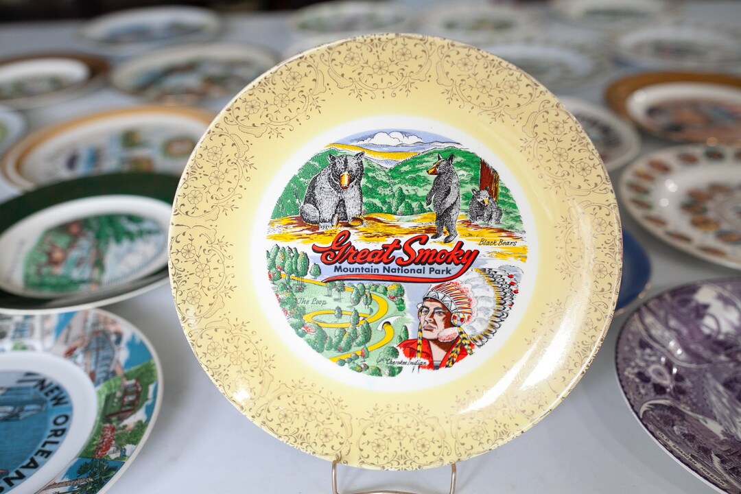 Great Smoky Mountain National Plate- Tourist Plate - Souvenir Plate - Etsy