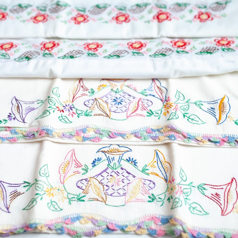 Embroidered Pillow Cases - Etsy