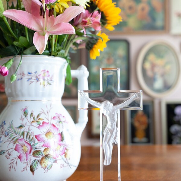 Glass Crucifix - Etsy