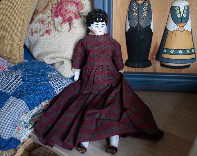 Antique Porcelain Head Doll - Etsy