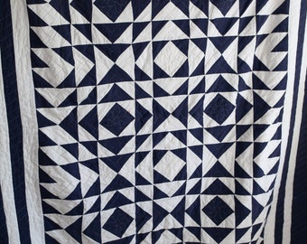 Navy and White Quilt Patterns - Etsy