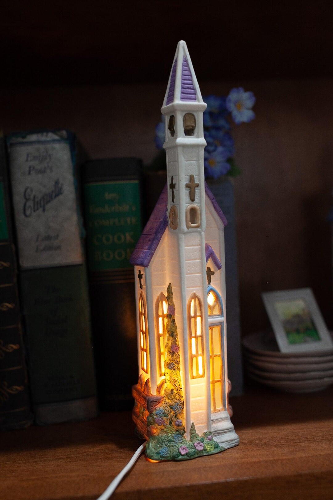 Vintage School Light up House- Easter Village- Light up Village - Etsy