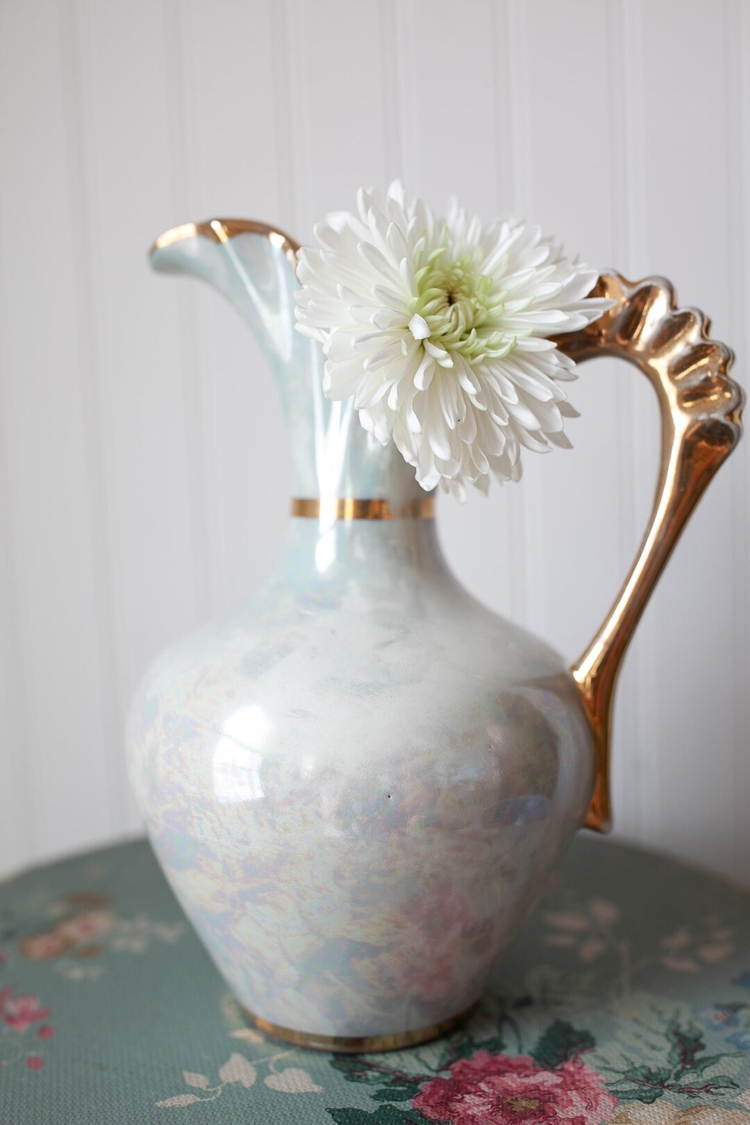 Vintage Pitcher - Lusterware Pitcher -vase - Etsy