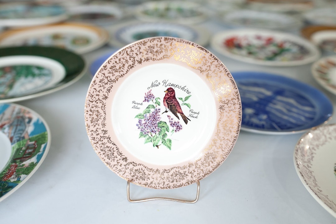 New Hampshire plate Tourist Souvenir Plate - Etsy