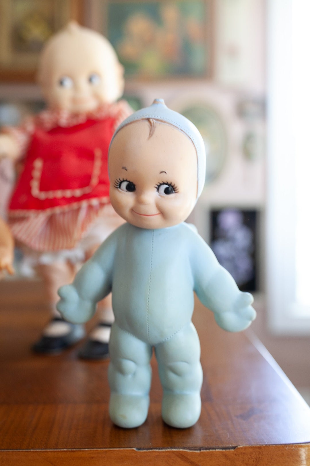 Cameo Kewpie Style Cupid Boy Doll Blue Squeaker 1963 Wings Vintage Toy ...