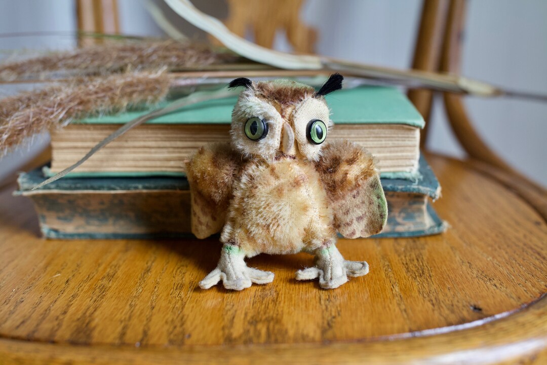 Vintage 1960s Steiff Wittie Owl Mohair Figurine - Etsy