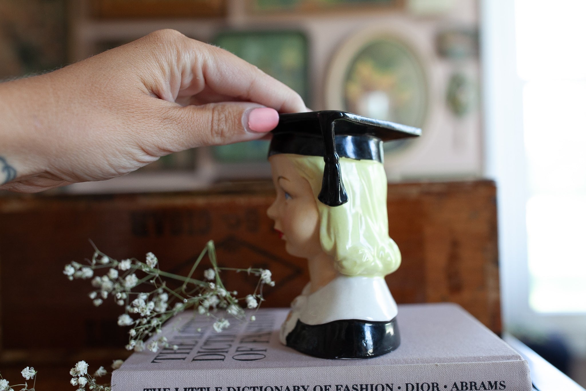 Vintage Lady Head Vase - Graduate - Graduation Gift- Head Vase- Lady ...