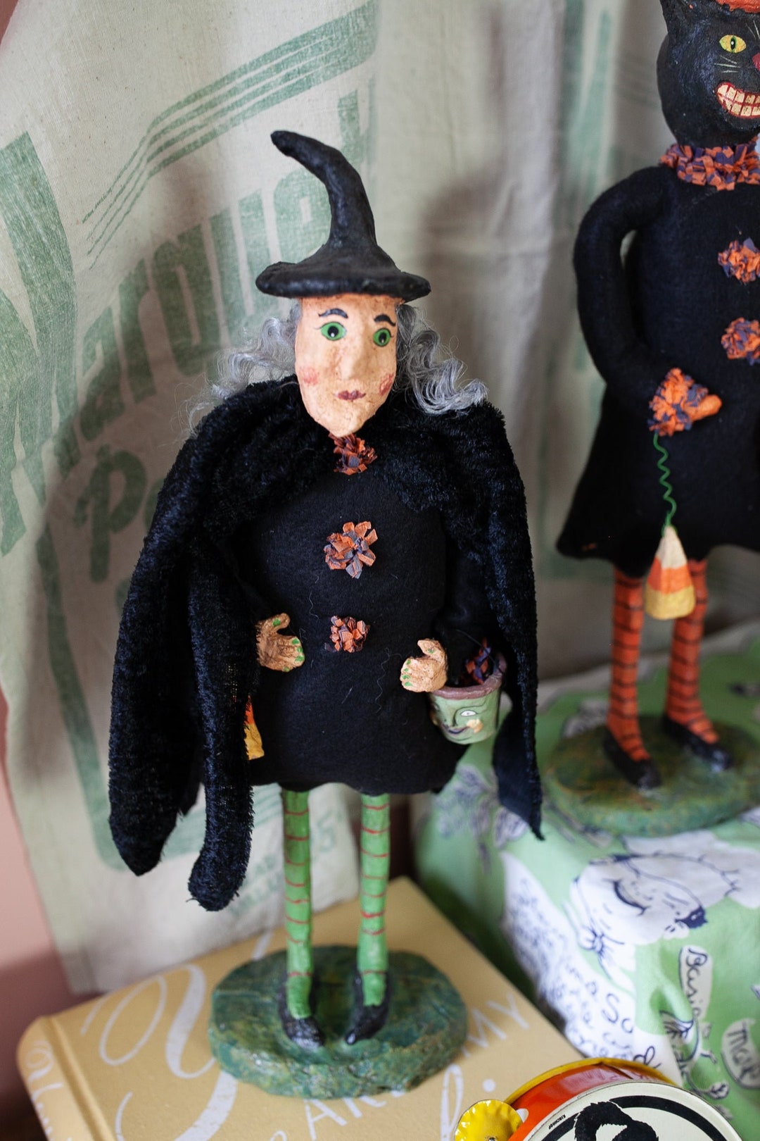 Monnie Wilson Paper Mache Witch- Vintage Witch - Etsy