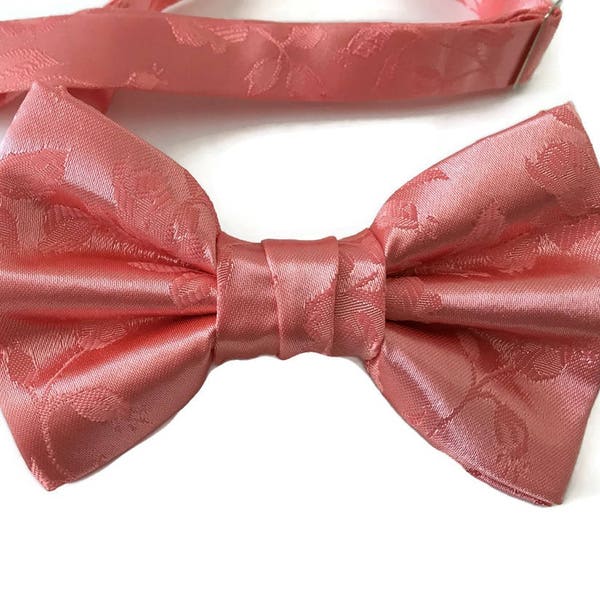 Coral Bow Tie - Etsy