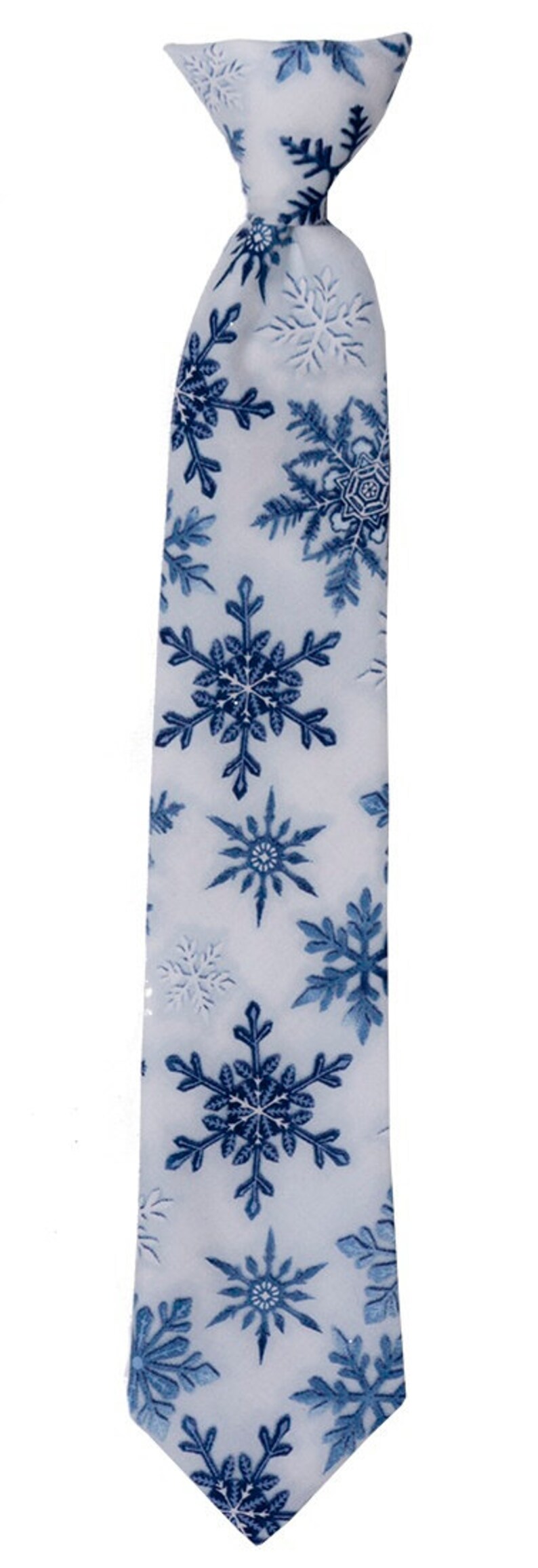 Handmade Neck Tie Blue Snowflake Holiday Neck Tie Toddler - Etsy