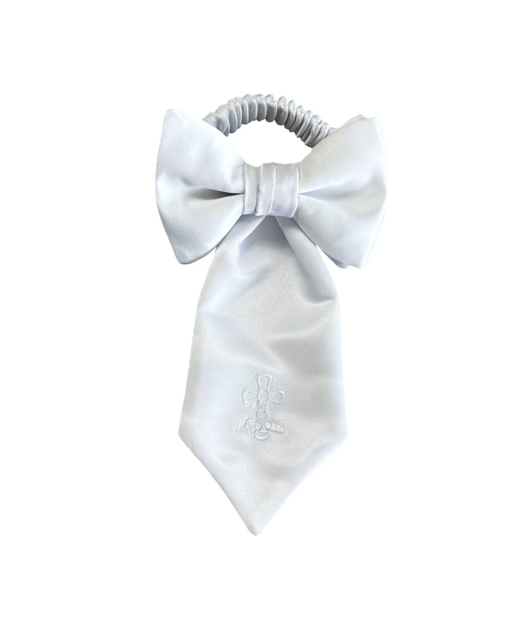 Boy's First Holy Communion Armband - White With Embroidered Religious ...