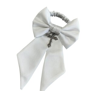 Boys Communion Armband - Religious Silver or Gold Cross Charm - White ...