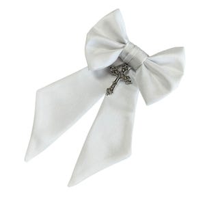 Boys Communion Armband - Religious Silver or Gold Cross Charm - White ...