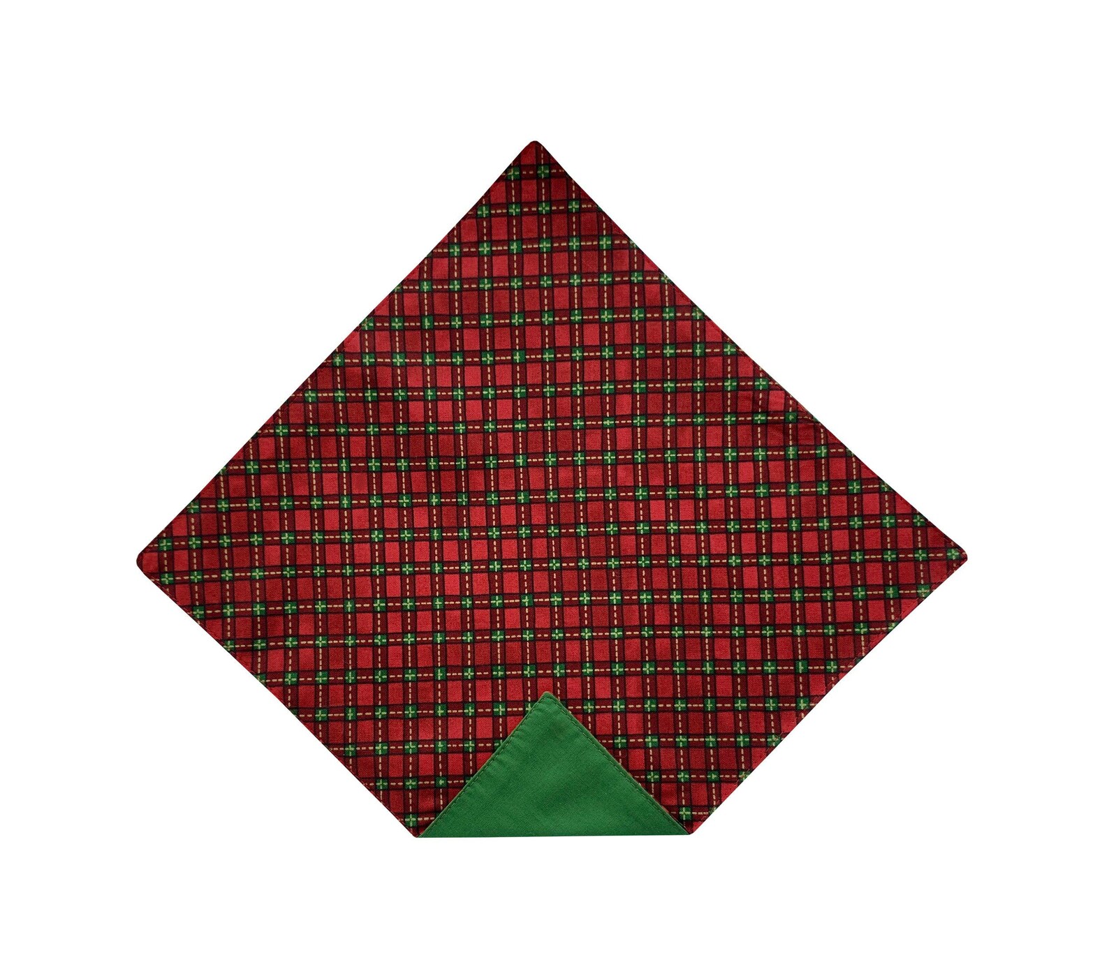 Handmade Pocket Square Red and Green Holiday Plaid With Gold - Etsy