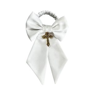 Boys Communion Armband - Religious Silver or Gold Cross Charm - White ...