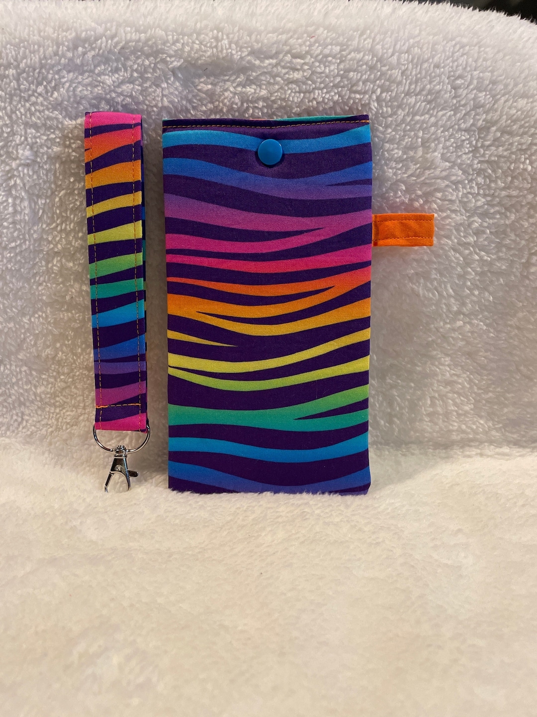 Colorful Stripes Key Fob & Glasses Case - Etsy