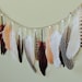 Natural Feather Garland, Adjustable Boho Nursery or Room Decor - Etsy