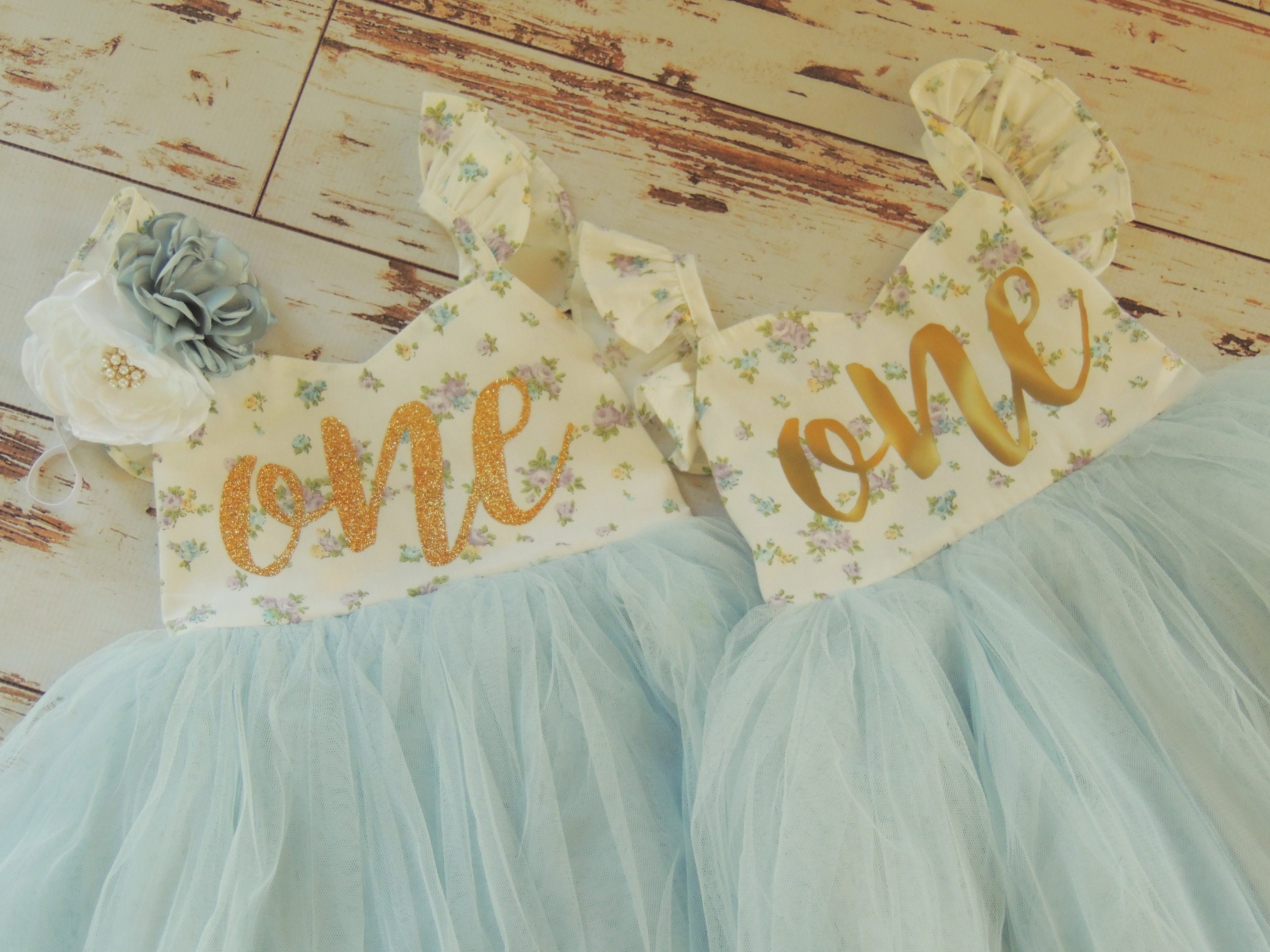 Baby Blue Girls First Second Birthday Dress First Birthday - Etsy