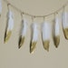 Gold Dipped Feather Garland - Adjustable Boho Wall Decor - Etsy
