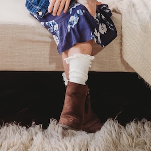 Kids Boot Socks With Lace Girls Boot Socks With Pearls and Lace Kids ...