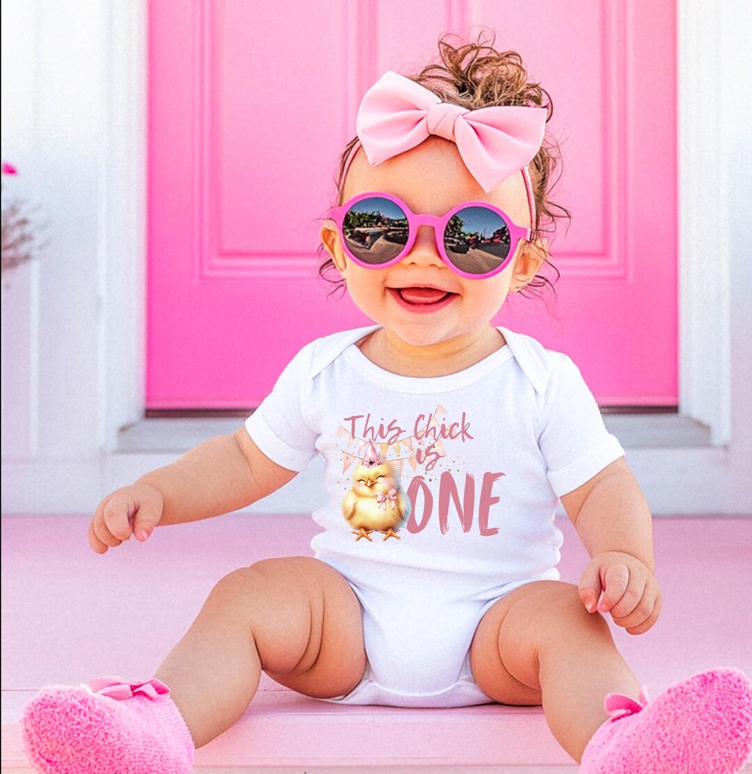 This Chick is ONE Chick Theme Birthday T-shirt for Baby and Kids - Etsy