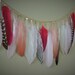 Feather Garland Boho Decor Party Decor Wild Obe Birthday Baby Girl ...